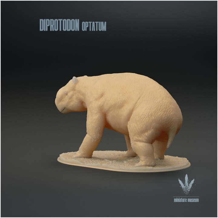3D Printable Diprotodon optatum : Giant Wombat by Miniature Museum