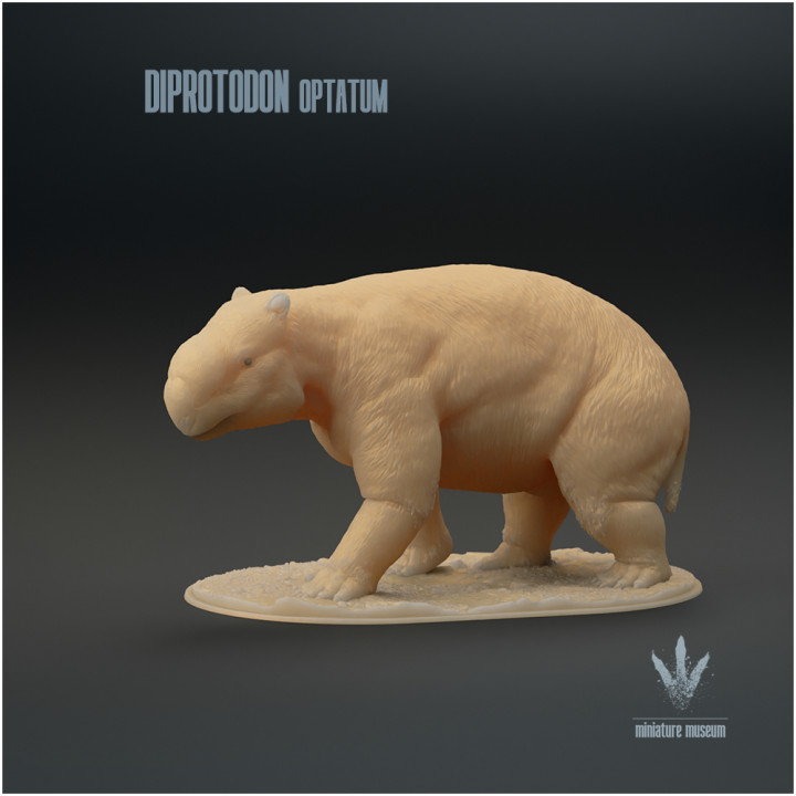 3D Printable Diprotodon optatum : Giant Wombat by Miniature Museum