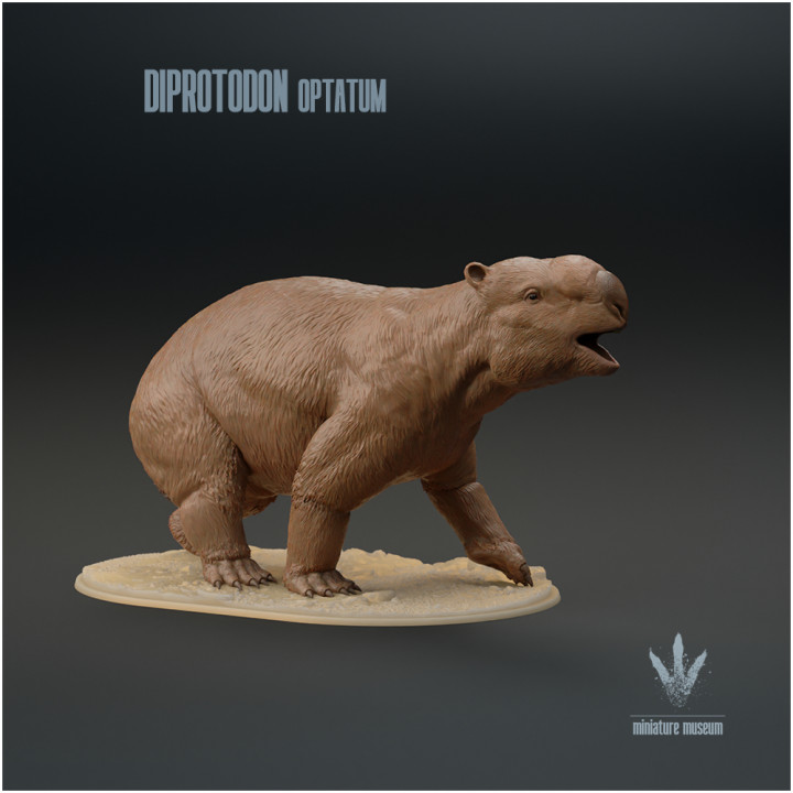 3D Printable Diprotodon optatum : Walking by Miniature Museum