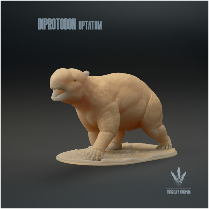 3D Printable Diprotodon optatum : Walking by Miniature Museum