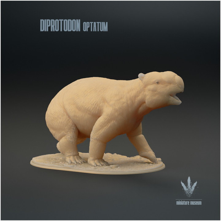3D Printable Diprotodon optatum : Walking by Miniature Museum