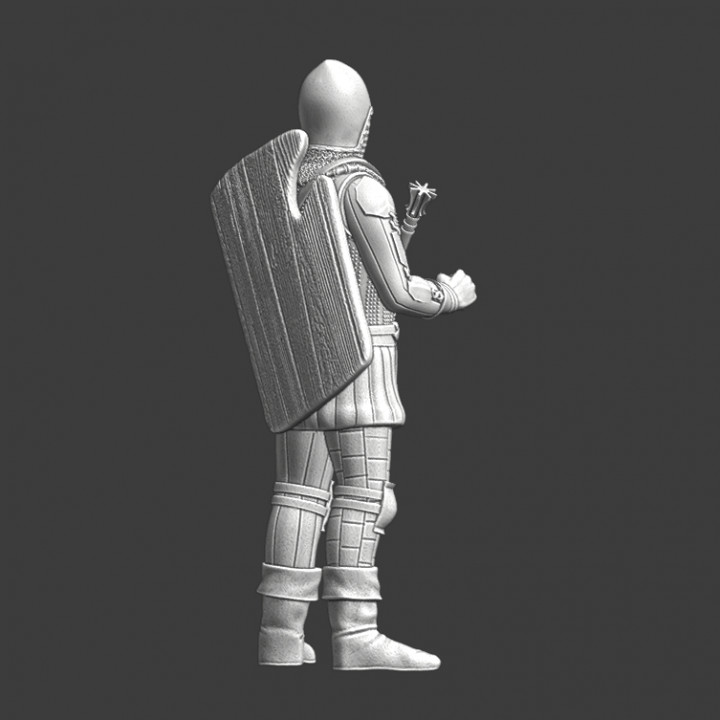 3D Printable Late medieval knight with shield and mace by Northern ...