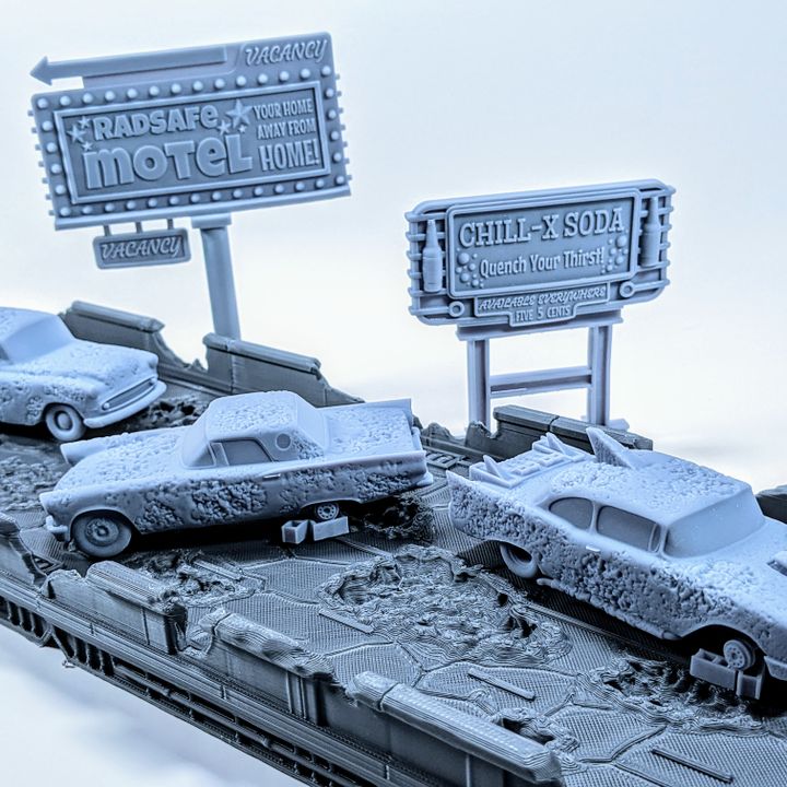 3D Printable Print 'N' Roll: Fallout: Ruined Republic (Texture Roller and Terrain Set) by Custom ...