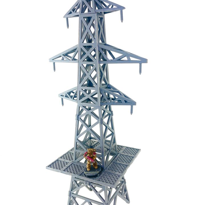 3D Printable Electrical Pylon by Custom Miniature Maker