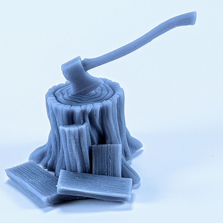 3D Printable Log Splitter Set by Custom Miniature Maker