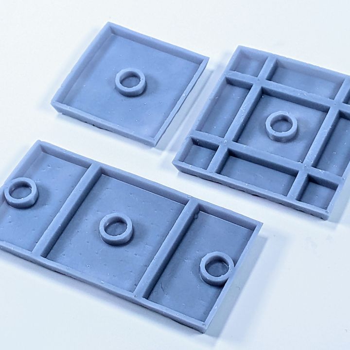 3D Printable 33-Piece Square Base Set with Magnet Slots : Rockscape by ...
