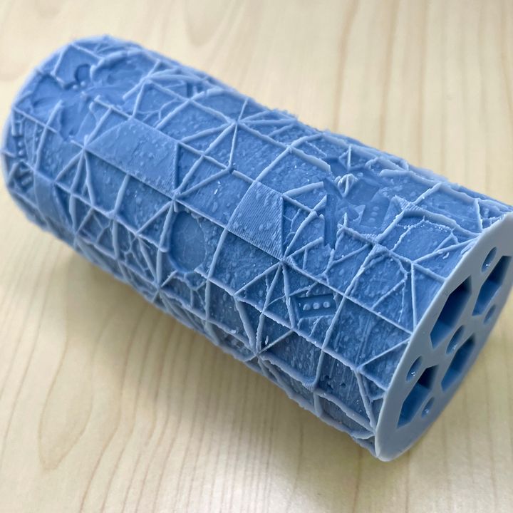 3D Printable Tiles in Ruin Texture Roller (Ruins) by Custom Miniature Maker