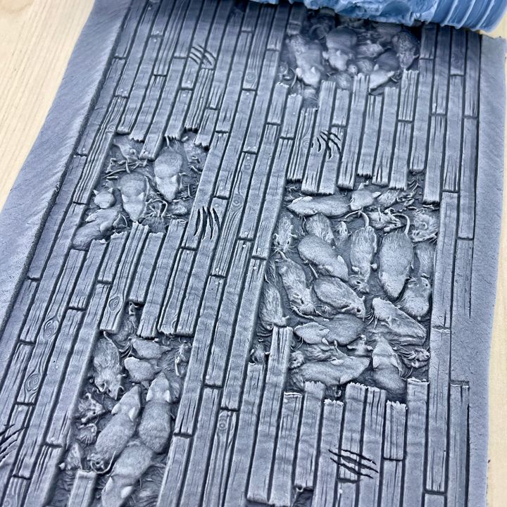3D Printable Print 'N' Roll: Rats (Texture Roller and Terrain Set) by ...