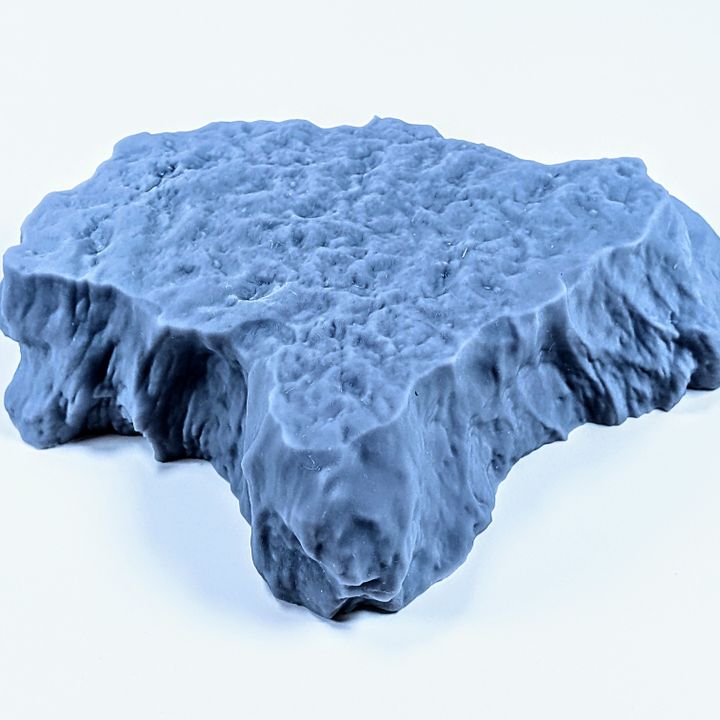 3D Printable Rocky Plateaus by Custom Miniature Maker