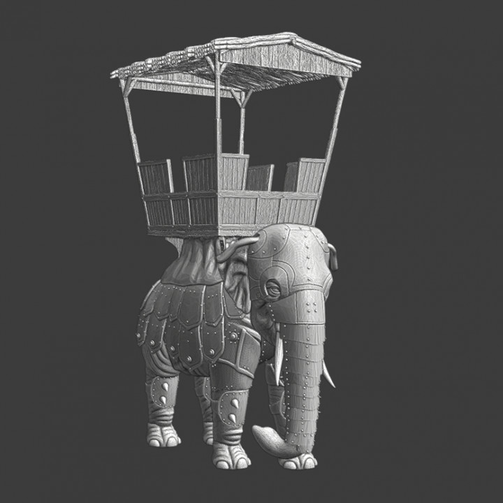3D Printable Medieval armoured war elephant by Northern Crusades Miniatures