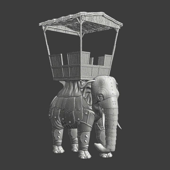 3D Printable Medieval armoured war elephant by Northern Crusades Miniatures