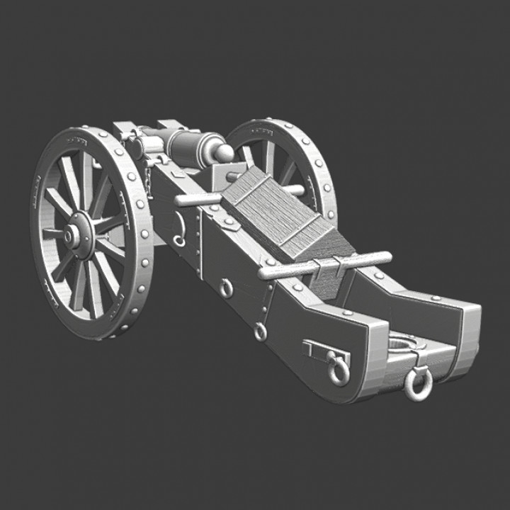 3D Printable Medieval short barreled cannon by Northern Crusades Miniatures