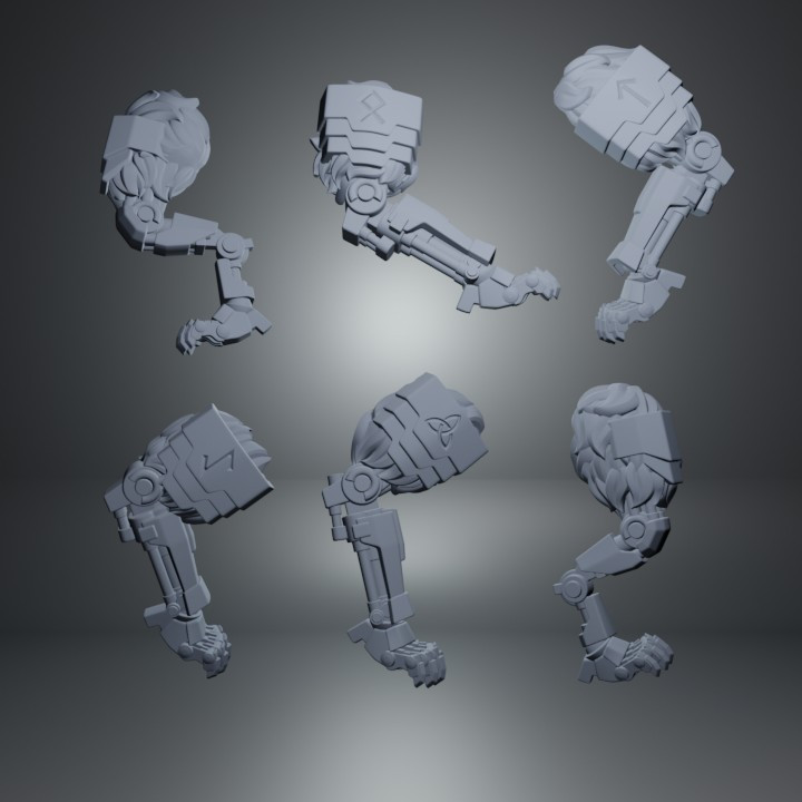 3D Printable Cyber legs FOR WOLF CAVALRY by Skail