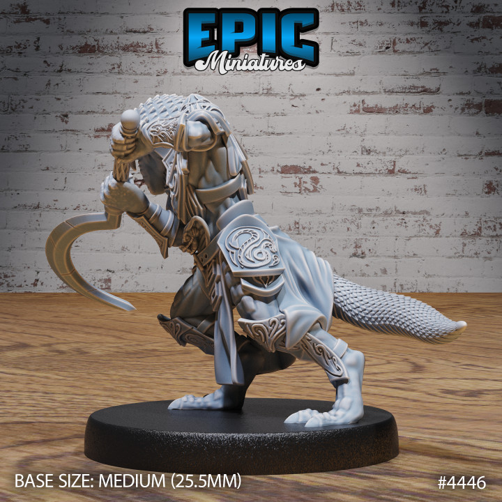 3D Printable Serpent Folk Warrior / Snake Soldier / Serpentfolk Beast ...