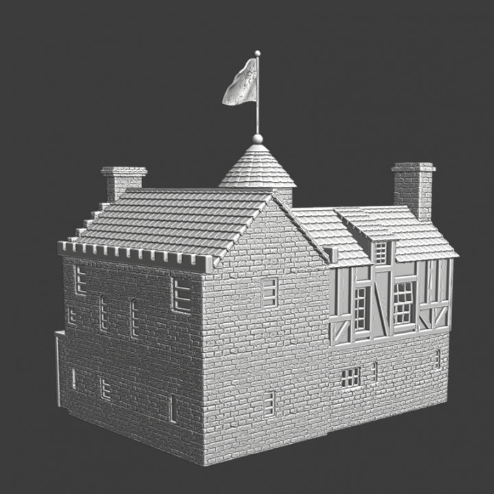 3D Printable Small medieval manor - stand alone model by Northern ...