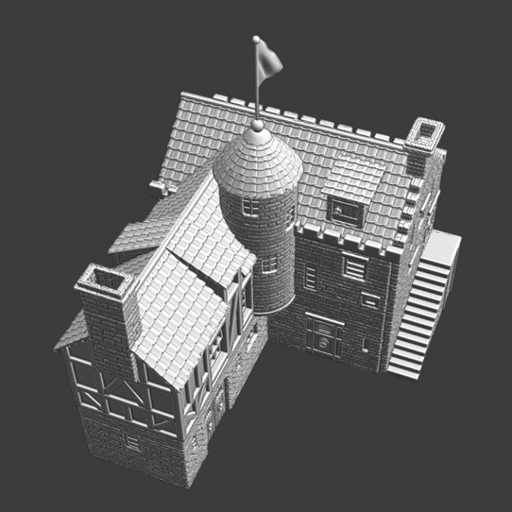 3D Printable Small medieval manor - stand alone model by Northern ...