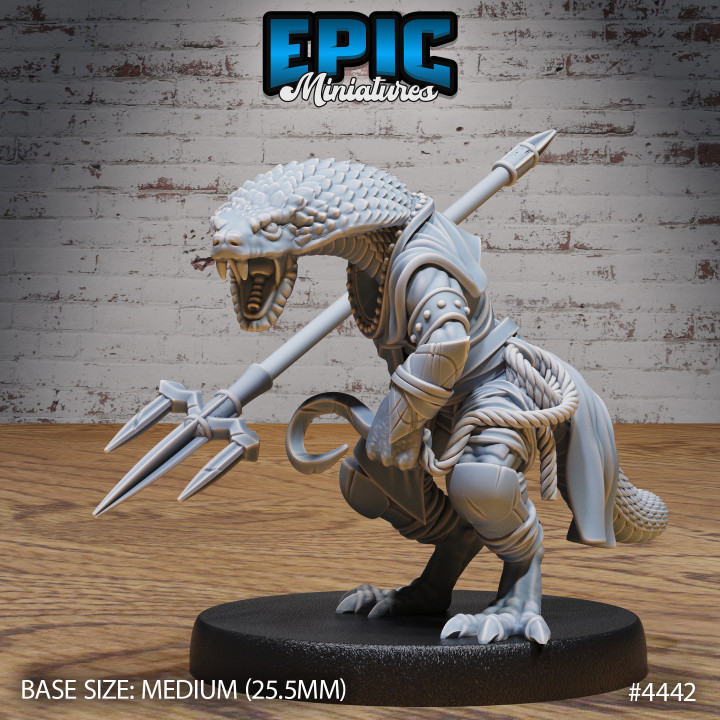 3D Printable Serpent Folk Set A / Snake Soldier / Serpentfolk Beast ...