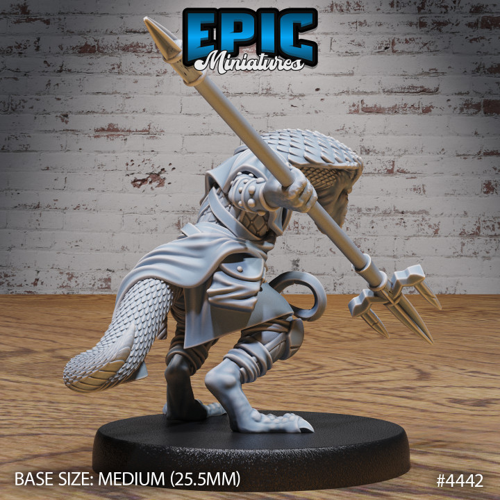 3D Printable Serpent Folk Set A / Snake Soldier / Serpentfolk Beast ...