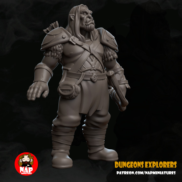 3D Printable Half-Orc Ranger and Ranger Pet (Quesadilla) by Nap ...