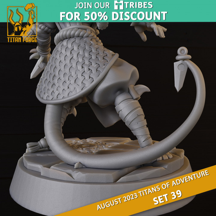 3D Printable Tiefling Female Monk - RPG Hero Character D&D 5e - Titans ...