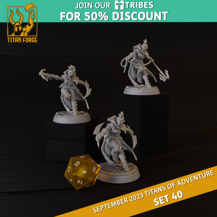 3D Printable Half-Orc Female Rogue - RPG Hero Character D&D 5e - Titans ...