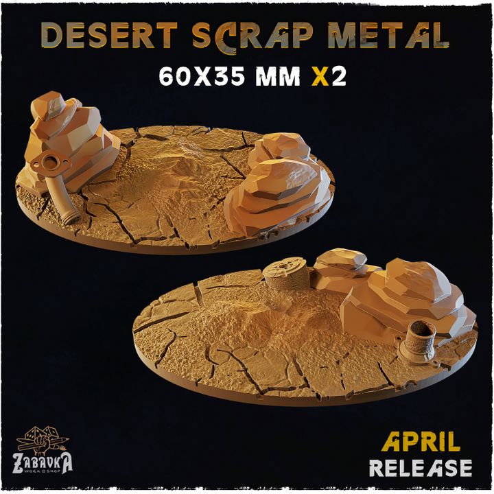 3D Printable Desert Scrap Metal - Bases & Toppers (Big Set++) by ...