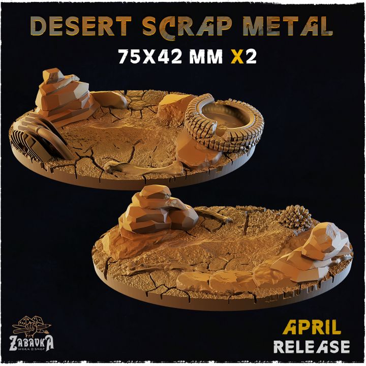 3D Printable Desert Scrap Metal - Bases & Toppers (Big Set++) by ...