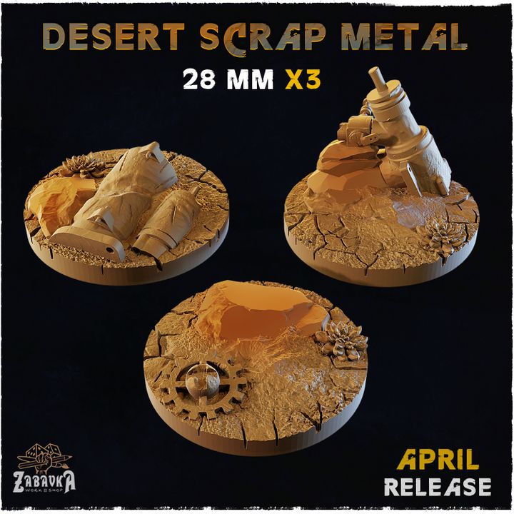 3D Printable Desert Scrap Metal - Bases & Toppers (Big Set++) by ...