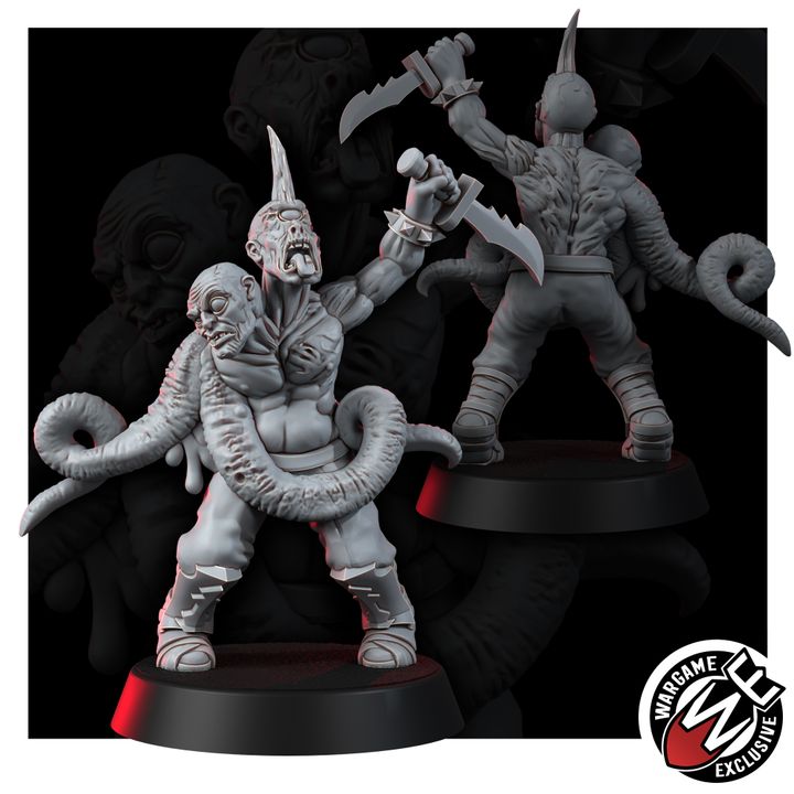 3D Printable CHAOS MUTANT CULTISTS WARPED by Wargame Exclusive