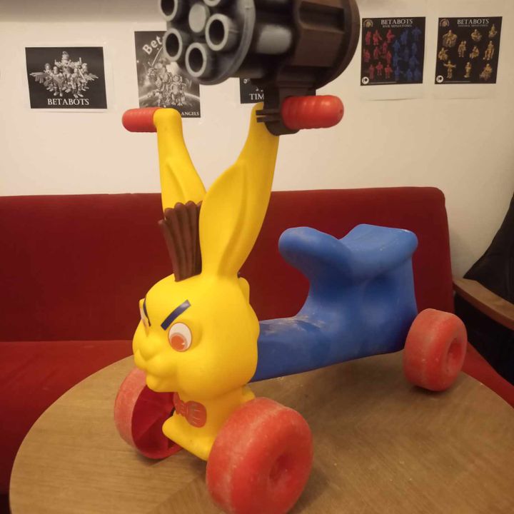 3D Printable Minigun for child toy motorcycle - Supportless, print in ...