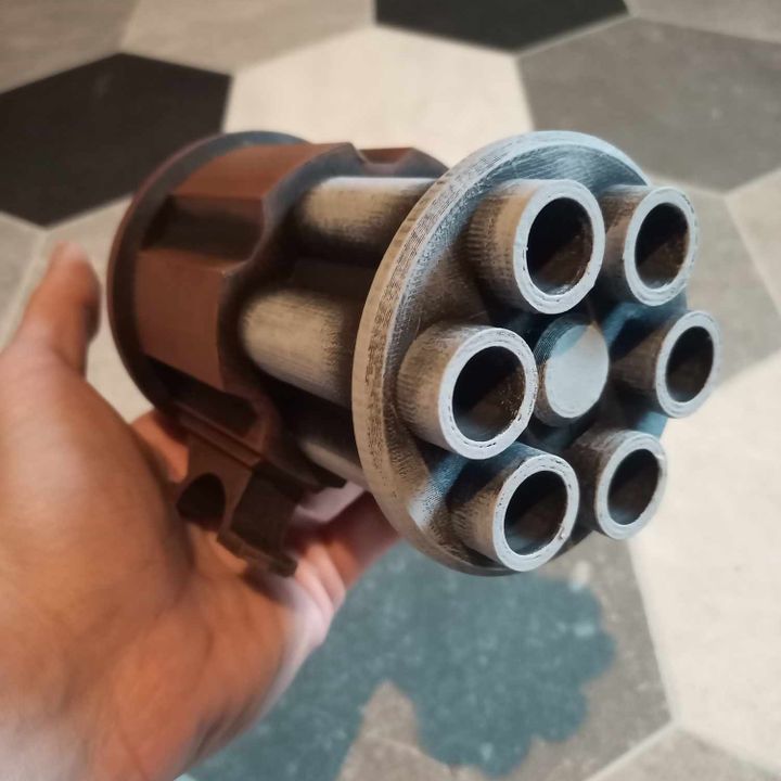 3D Printable Minigun for child toy motorcycle - Supportless, print in ...