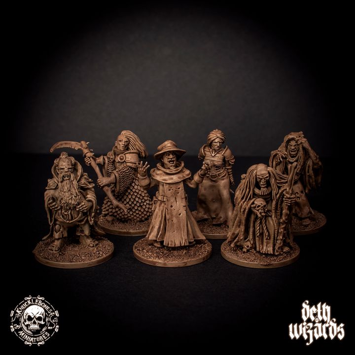3D Printable Character Set - Deth Wizards Game by Knucklebones Miniatures