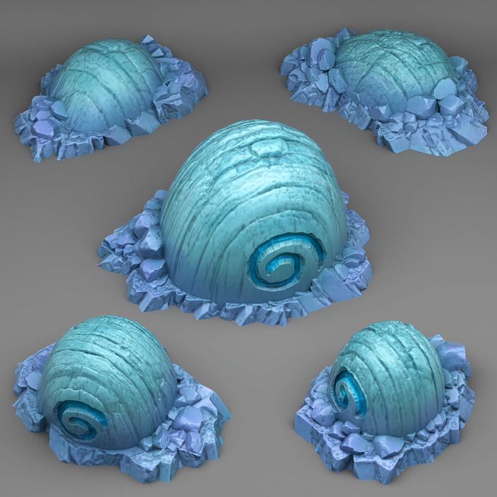 3D Printable FOSSILISED ICE SNAILS by Fantastic Plants And Rocks