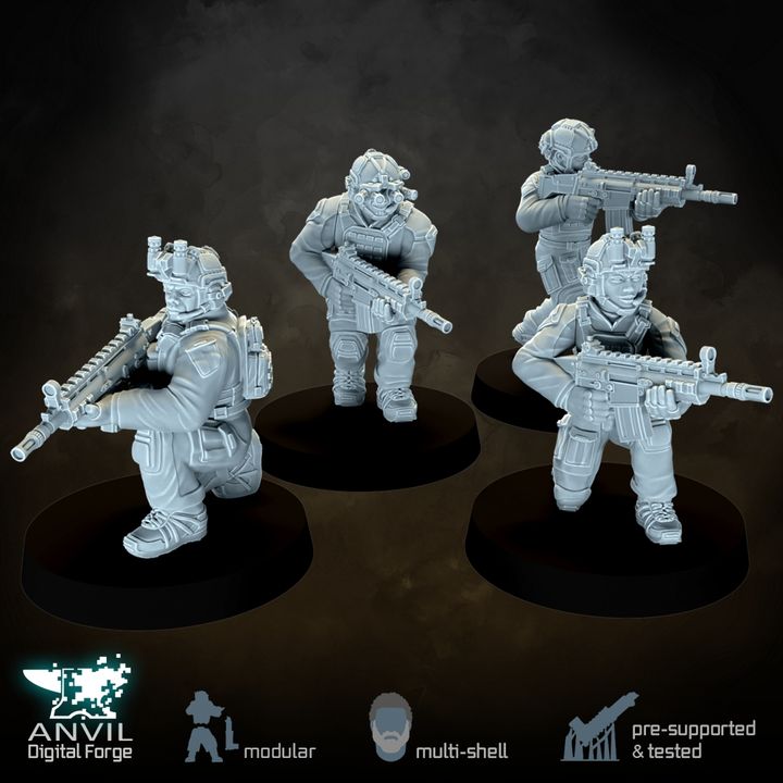 3D Printable Modern Special Forces - Modular Infantry for Skirmish ...