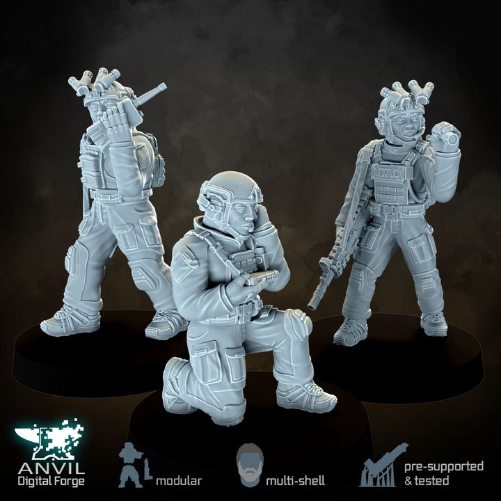 3D Printable Modern Special Forces - Modular Infantry for Skirmish ...