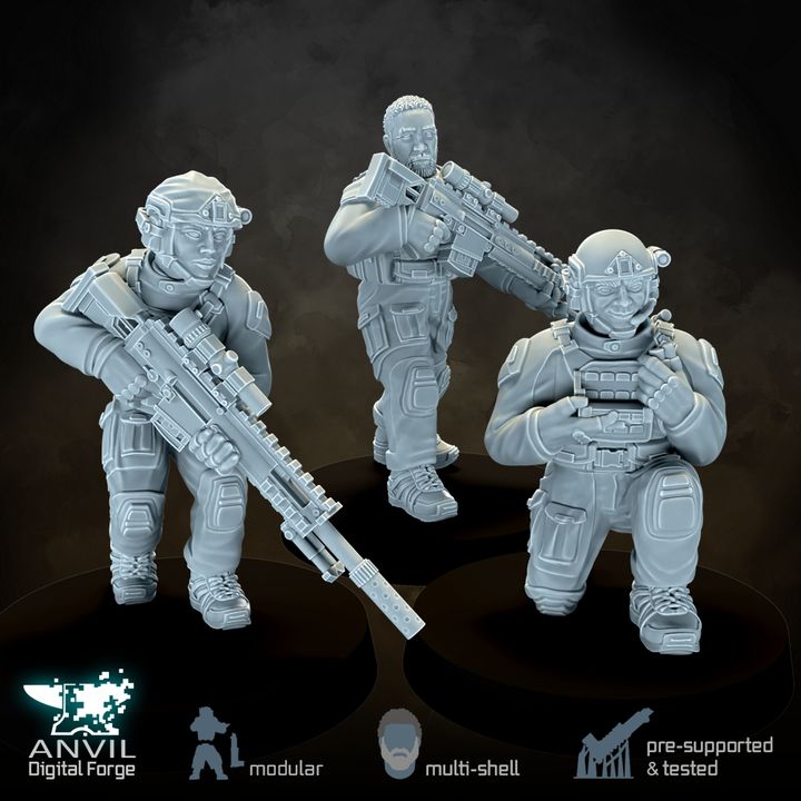 3D Printable Modern Special Forces - Modular Infantry for Skirmish ...