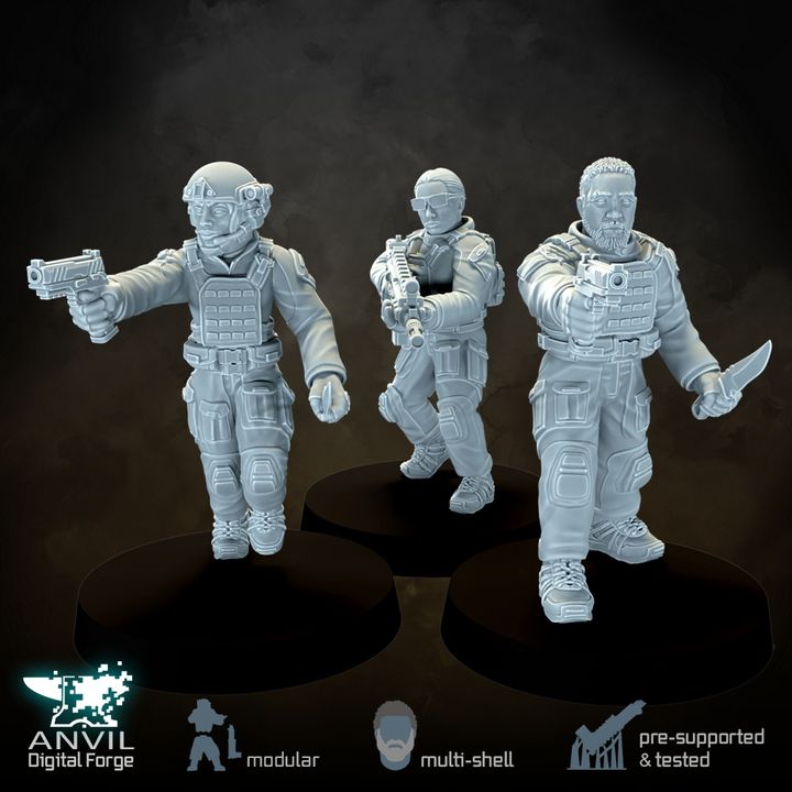3D Printable Modern Special Forces - Modular Infantry for Skirmish ...