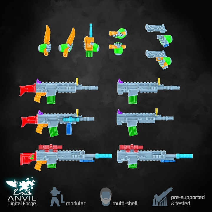 3D Printable Modern Special Forces - Modular Infantry for Skirmish ...