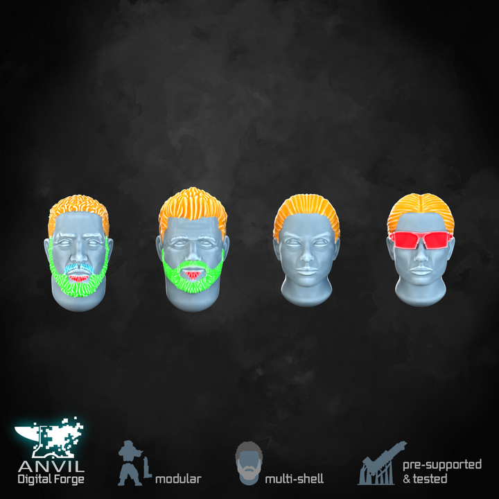 3D Printable NATO Special Forces Heads - Anvil Digital Forge by Anvil ...