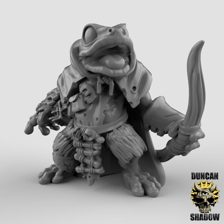 3D Printable Frog Folk Rangers (Pre Supported) by Duncan Shadow