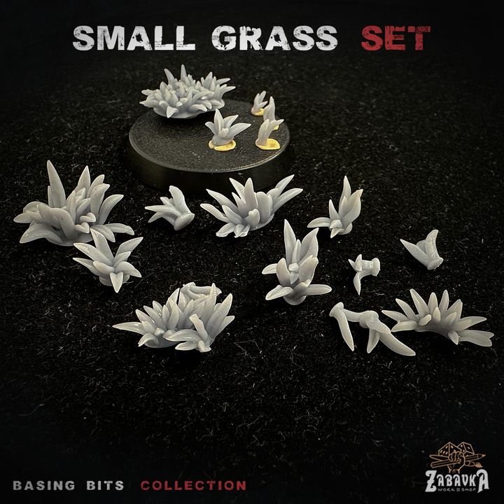 3D Printable Small grass - Basing Bits (Plants) by Zabavka Workshop