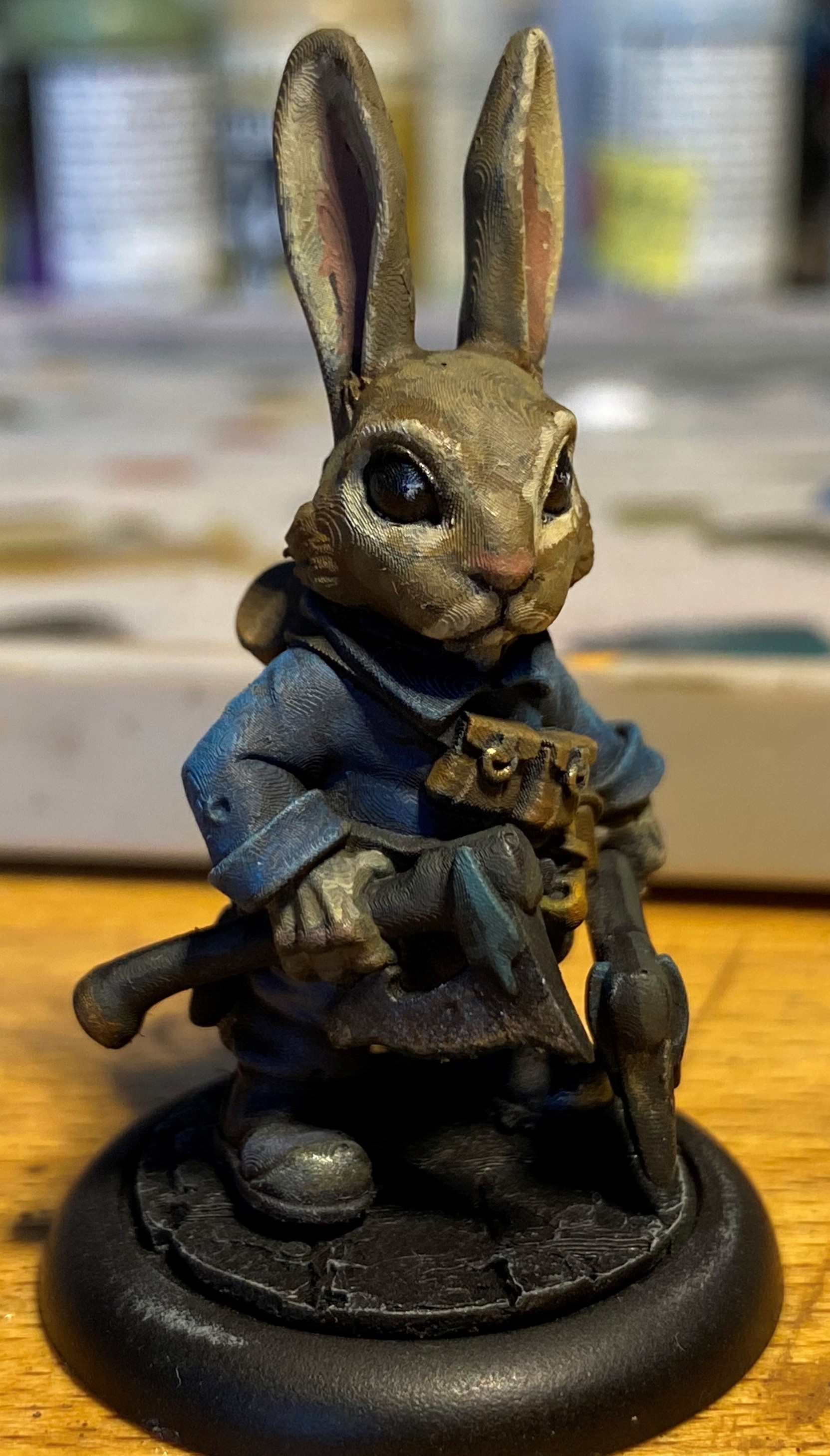 3D Printable Rabbit Folk with Hand Weapons (Pre Supported) by Duncan Shadow