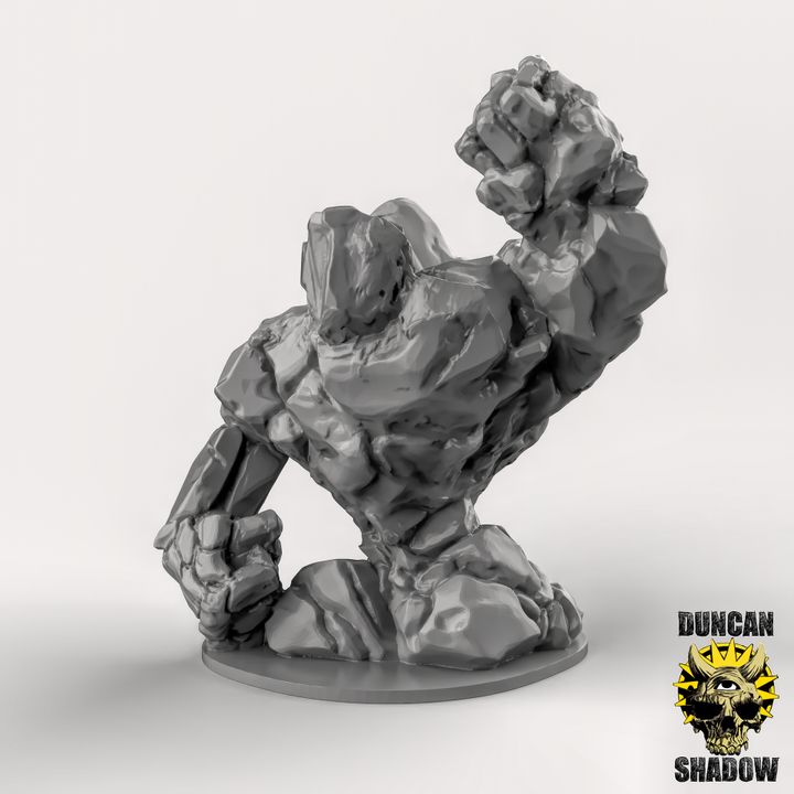 3D Printable Support Free Earth Elementals by Duncan Shadow