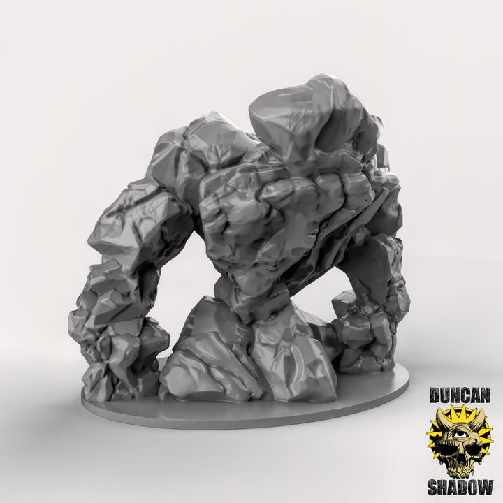 3D Printable Support Free Earth Elementals by Duncan Shadow