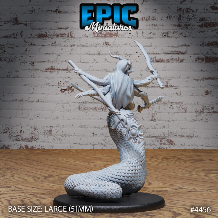 3D Printable Naga Death Envoy Set / Ancient Asian Serpent / Majestic Lizardfolk Warrior / Myth ...