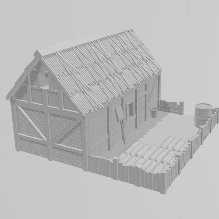 3D Printable Medieval Farm by Fabregat Laurent