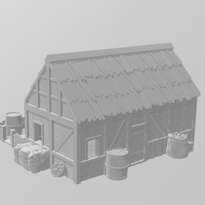 3D Printable Medieval Farm by Fabregat Laurent