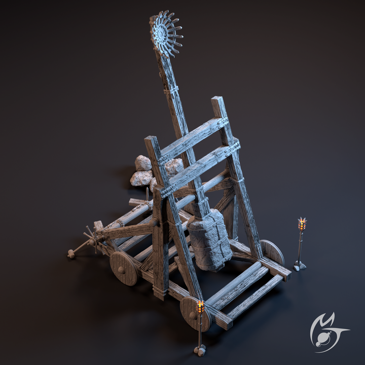 3D Printable Catapult - Siege Terrain by Making Tlon