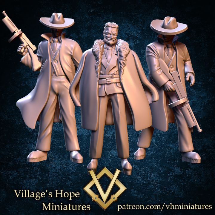 3D Printable Mafia boss & hitman by Village's Hope Miniatures