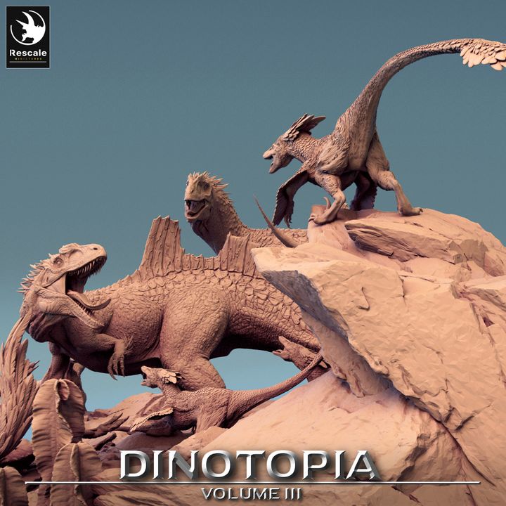 3D Printable Pack Dinotopia Diorama by Rescale Miniatures